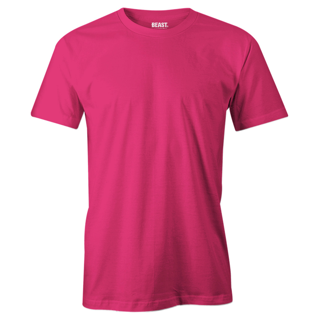 Hot Pink Men's Crew Neck T Shirt | Premium Menswear at Best Value Prices