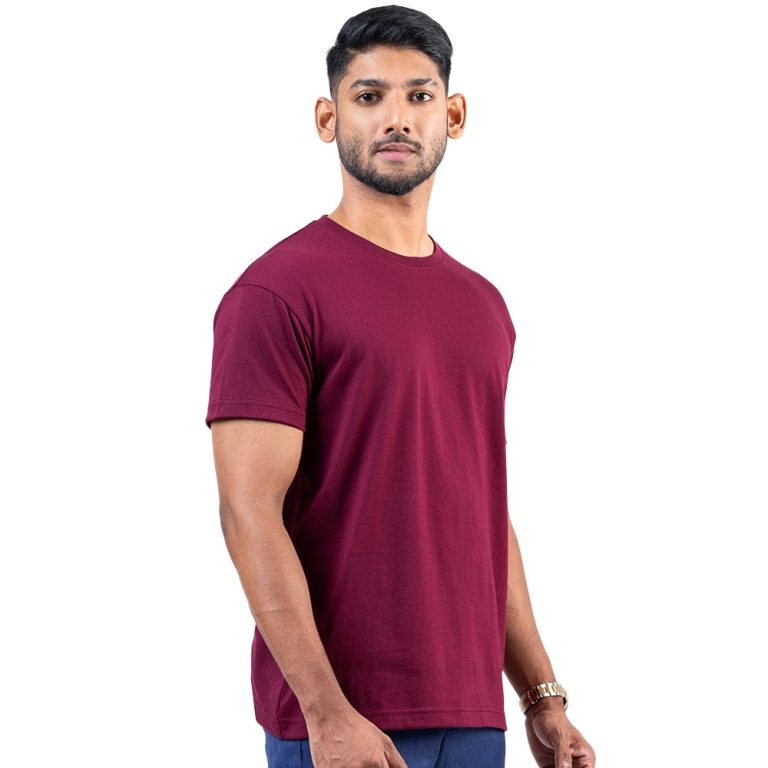 Maroon Men's Crew Neck T Shirt | Premium Menswear at Best Value Prices