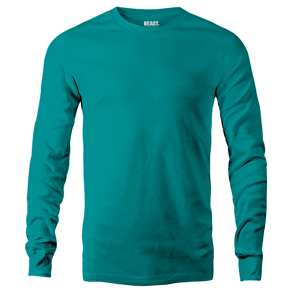 Teal Blue Men's Long Sleeve T Shirt | Premium Menswear at Best Value Prices